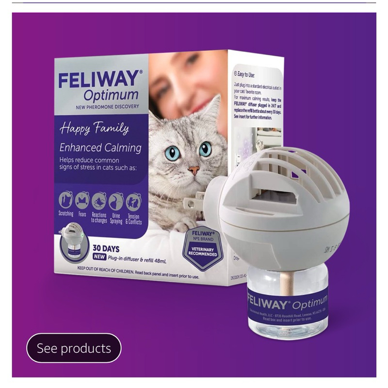 [USA] Feliway Optimum – Improved Pheromone Diffuser Helps Cats Calmer ...