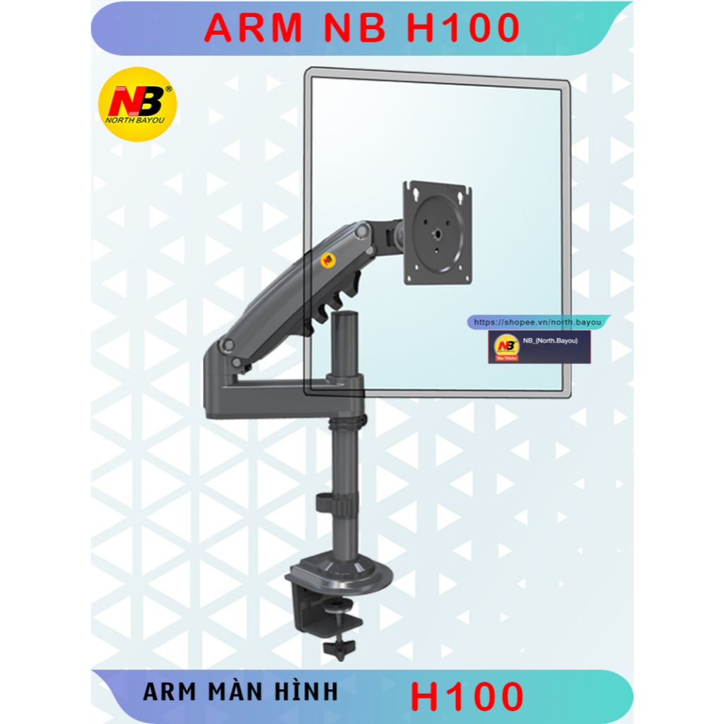 H100/ Computer Monitor Mount/ Monitor Arm/ [Monitor 17" - 30"] [More advanced than XL03 F80] NB ...