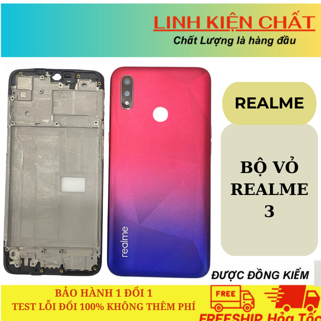 Realme 3 Case Set Frame, ribs, back, bran, sim, keys (Free glue and ...