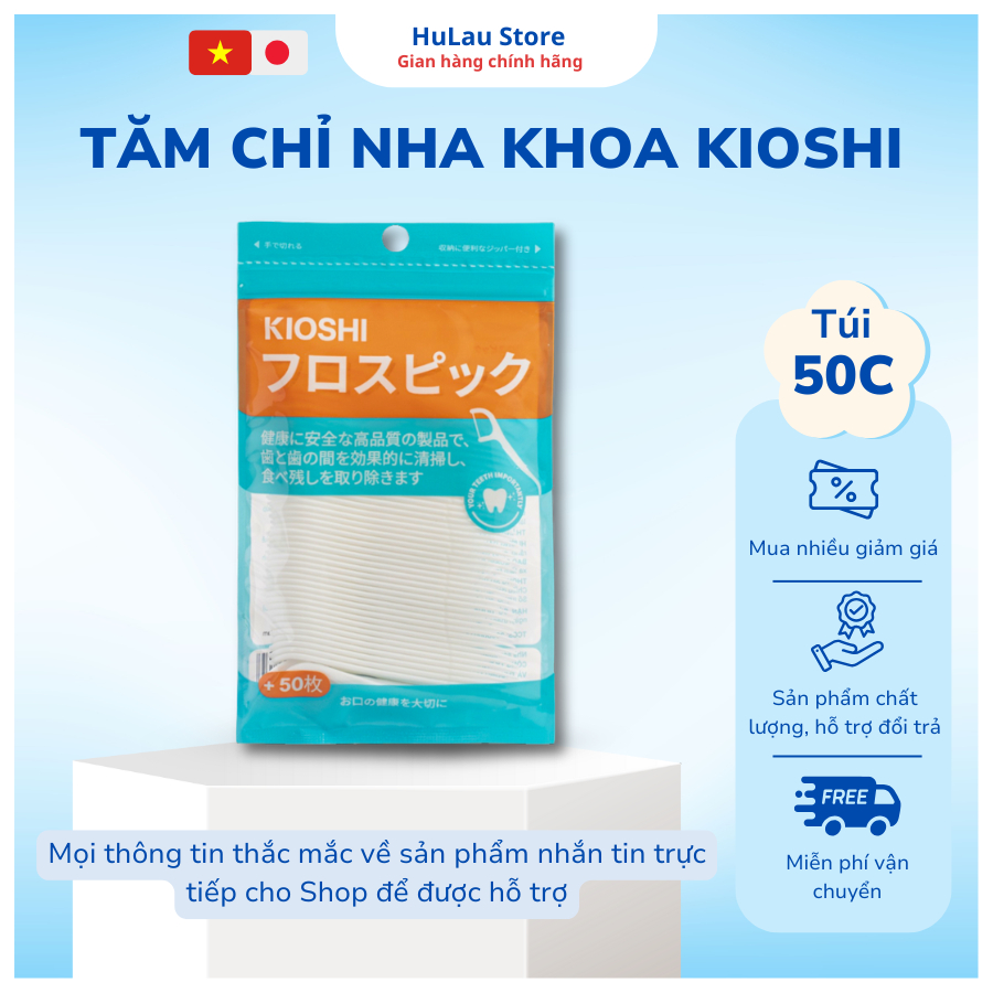 (Bag of 50) Japanese Kioshi dental floss, microfiber dental floss for ...