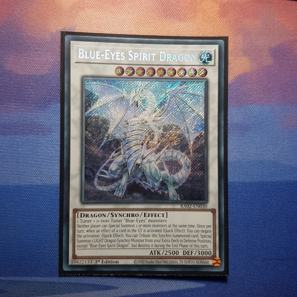 Yugioh Cards - TCG - Blue-Eyes Spirit Dragon - RA02-EN030 - Secret Rare 1st Edition - Synchro ...