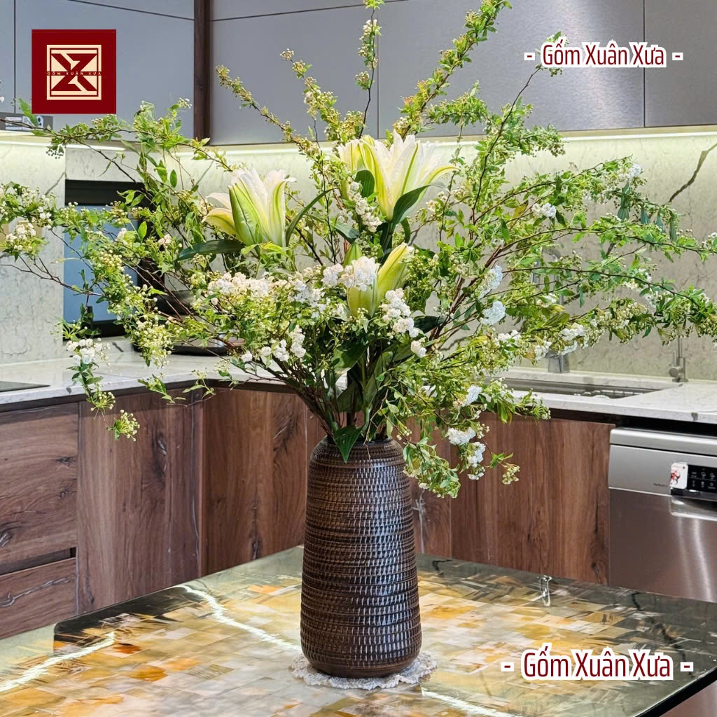 Bat Trang flower vases, ceramic vases, flower vases, wooden bells for ...