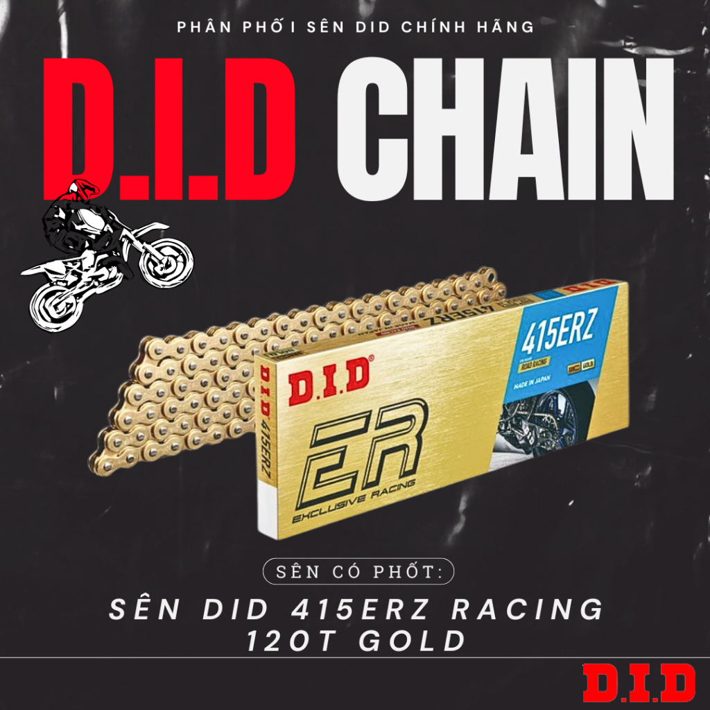 Genuine DID 7mm 415ERZ Racing Moto3 132L GOLD chain. | Shopee Malaysia