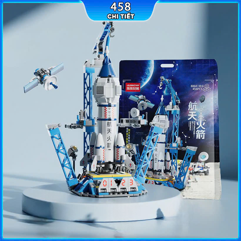 458-piece Spaceship assembly toy set, space exploration spaceship ...