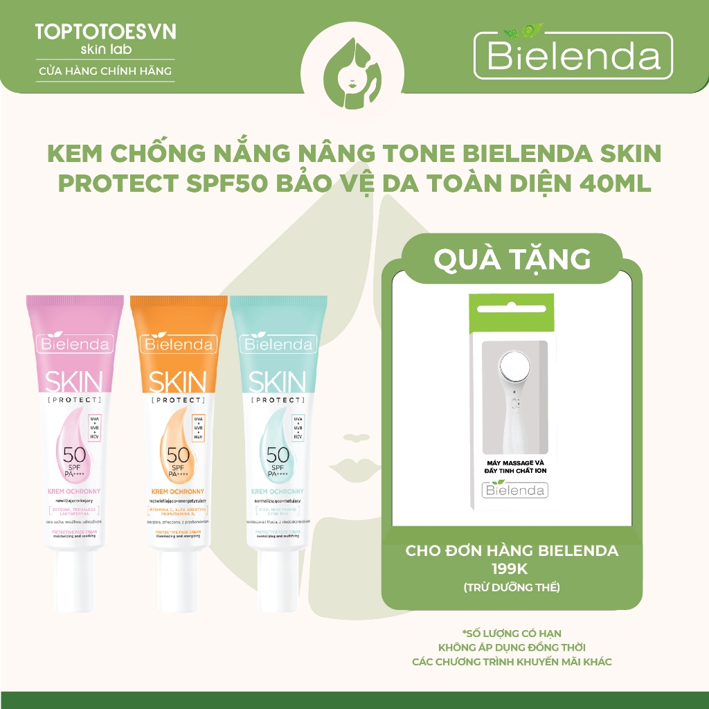 Bielenda Skin Protect SPF50 PA++++ tone-enhancing sunscreen, thin ...