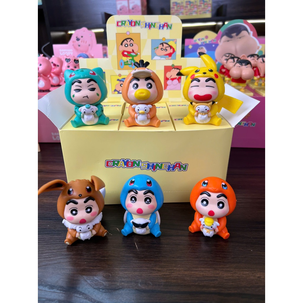 (shin Pokemon) Blindbox blind box set cartoon character decor shin chan ...