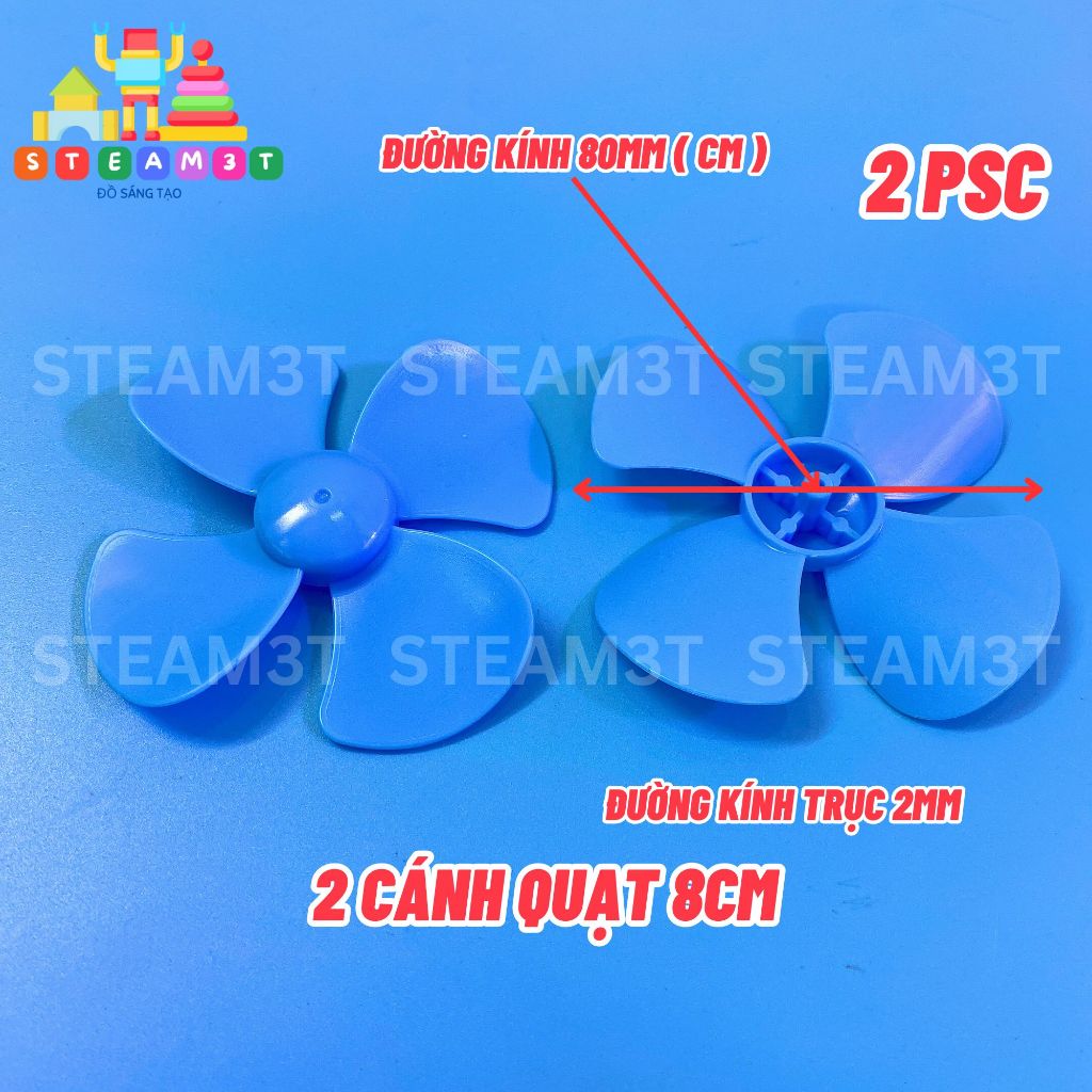 2 4-blade mini plastic propellers, diameter 80mm, shaft 2mm - LK0245 ...