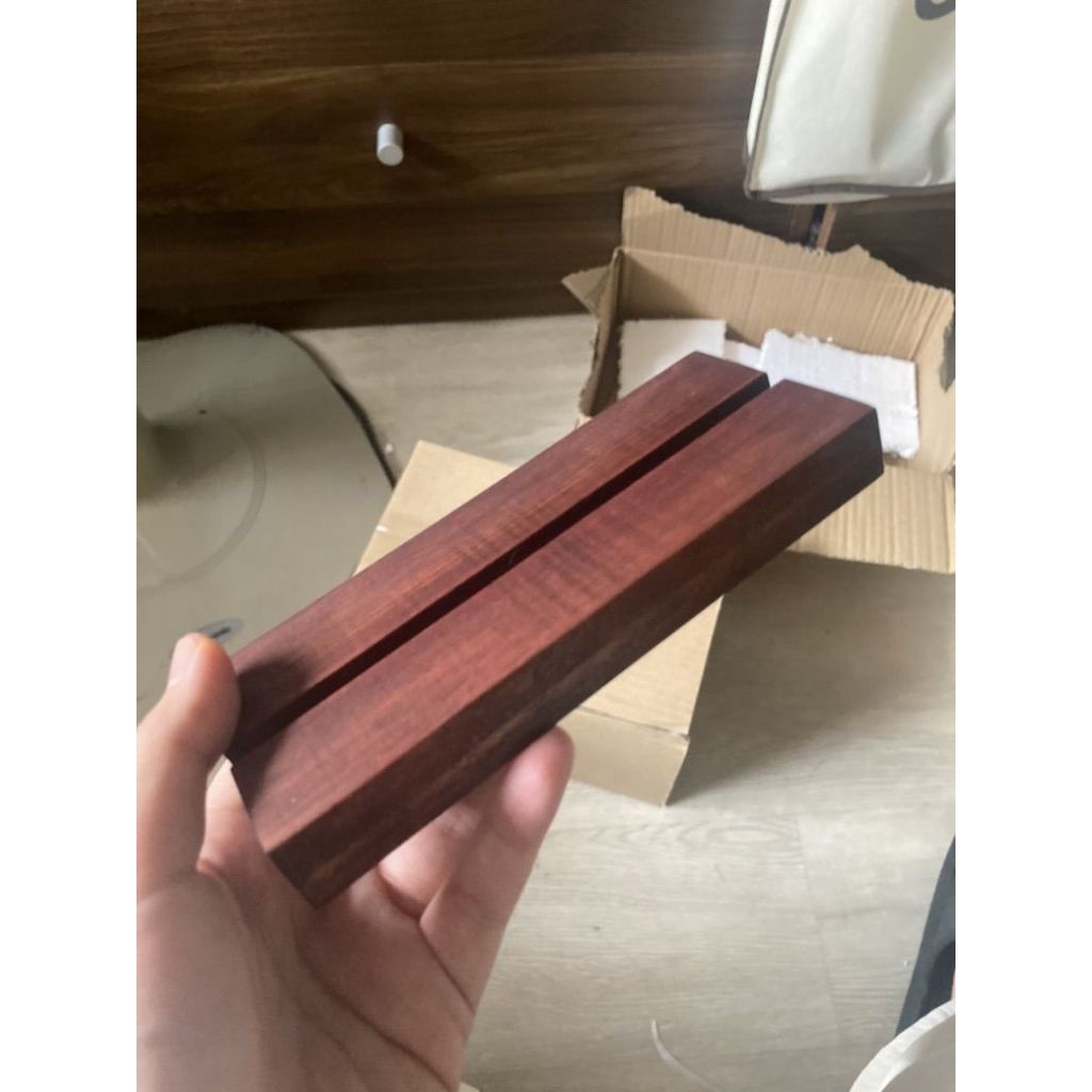 Wooden Base for Photo Clips, Calendars, Moc An Mica, Desk Photo Clips ...