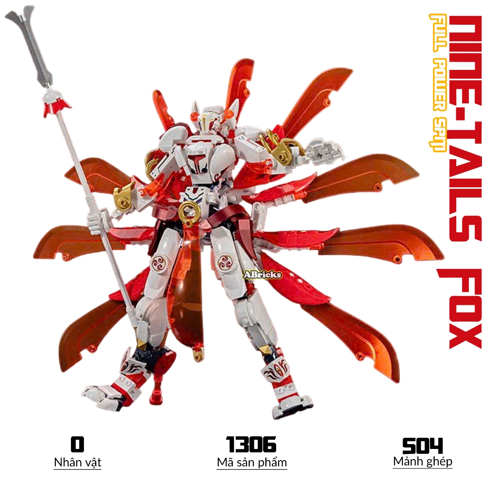 Mecha nine-tailed fox assembly toy, Sluban 1306 robot model | Shopee ...