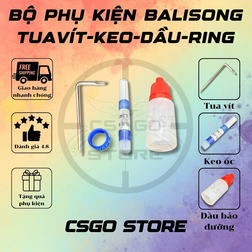 Balisong maintenance accessory set (Screwdriver, Glue, Oil, Rubber Ring ...