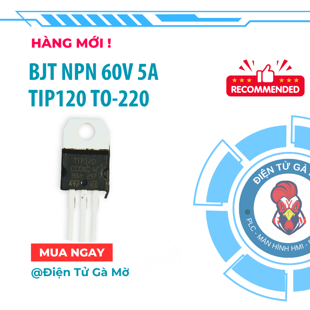 [1 Con] Transistor BJT NPN Darlington TIP120 60V, 5A TO-220 Newly Imported | Shopee Malaysia