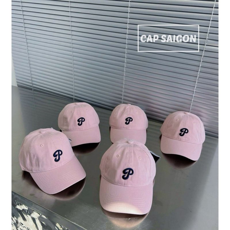 Cap SAIGON baseball CAP with embroidered P in pink, super pretty, basic ...