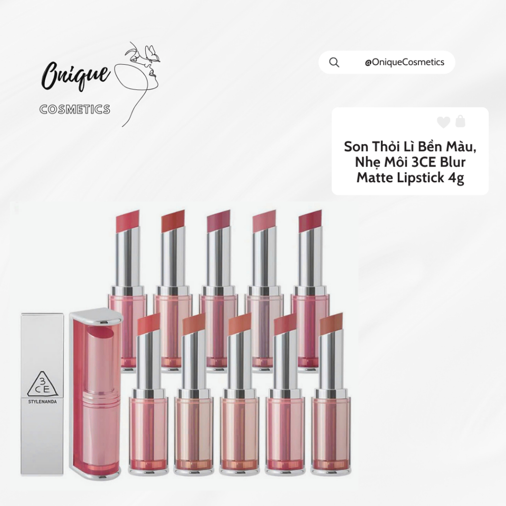 [GENUINE] 3ce Blur Matte Lipstick 4g | Shopee Malaysia