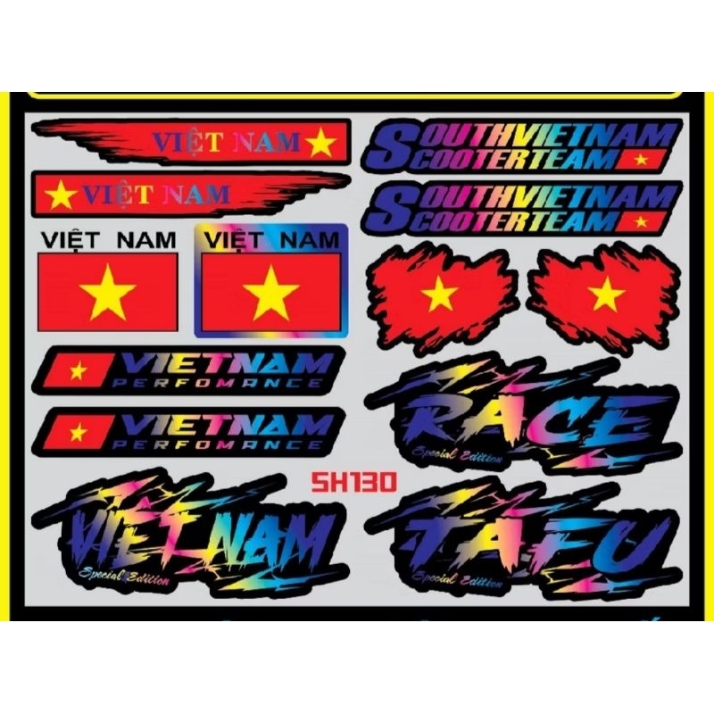 Vietnam Race logo sticker, small and medium size | Shopee Malaysia