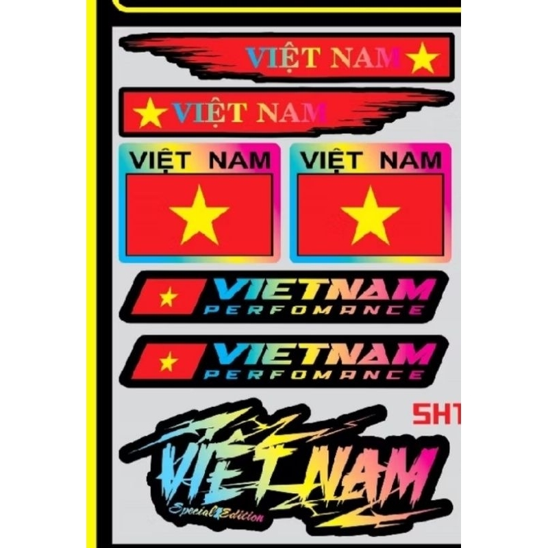 Vietnam Race logo sticker 7 colors, small and medium sizes | Shopee ...