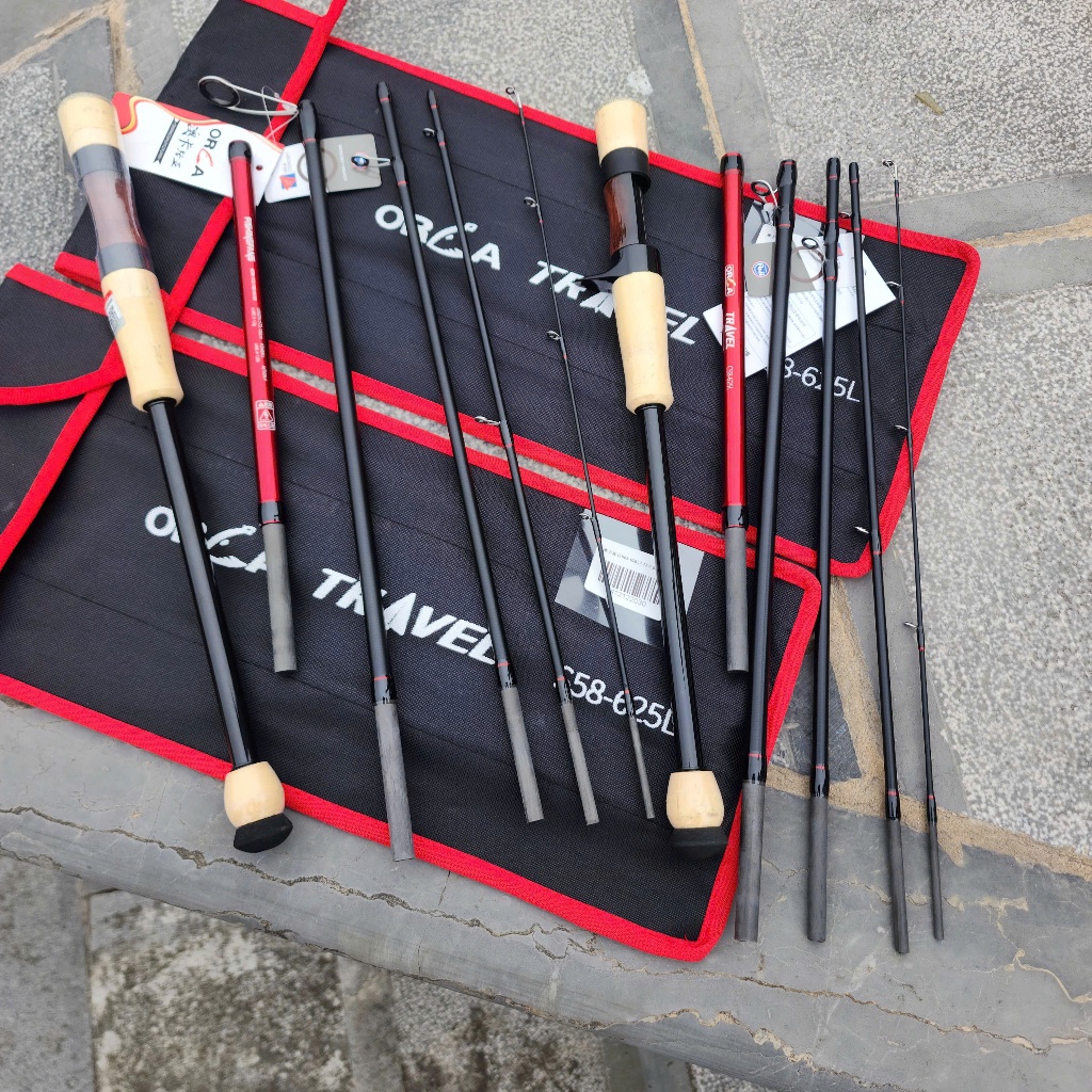 Orca Travel Rod - 5 pieces + 1 - Fuji Eyelets - Hardness L+ 1m73 / 1m88 ...