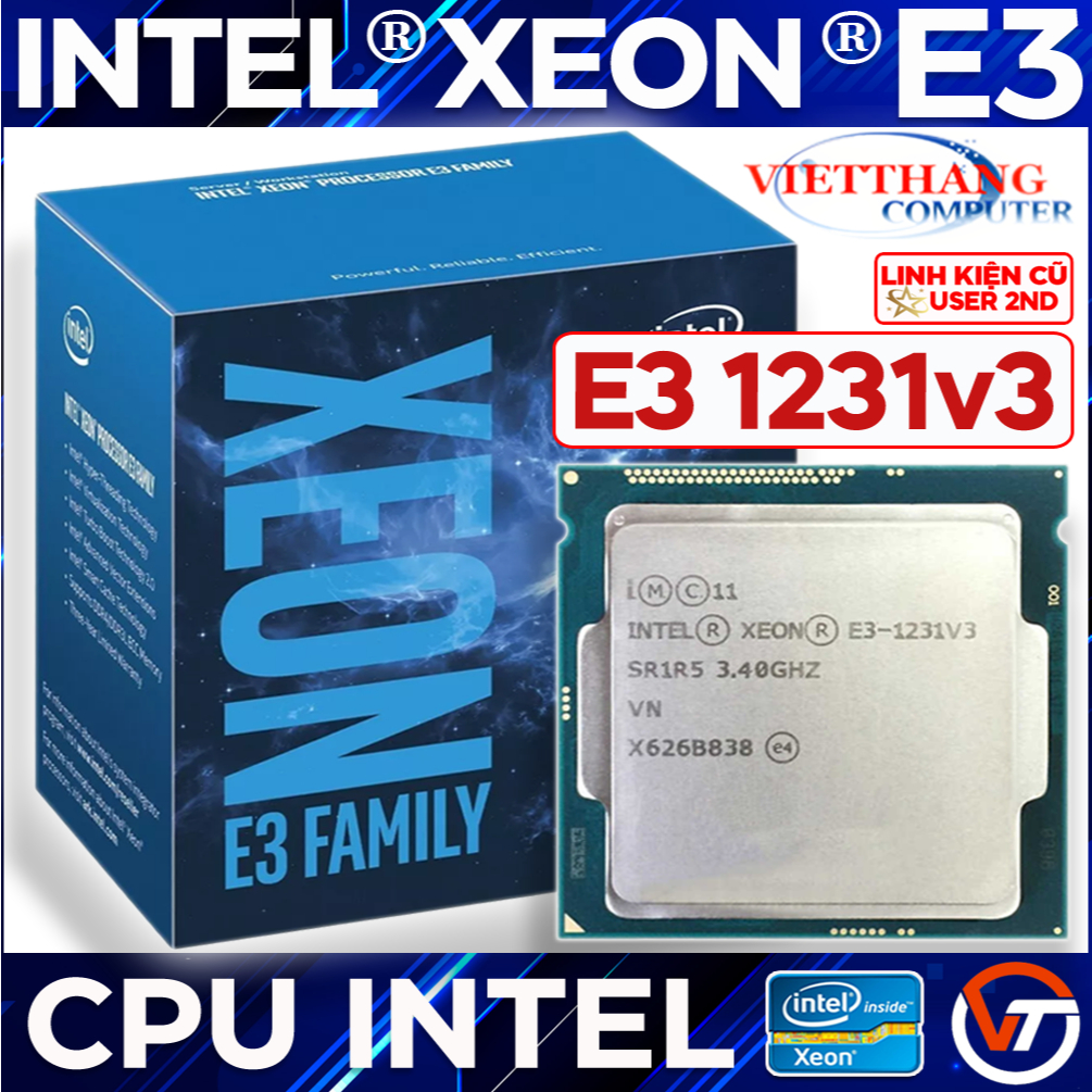 Cpu Processor Xeon E3 1231v3 (4N - 8L) as powerful as i7 4770 for H81, B85 Without VGA On (Old ...