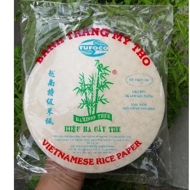 Ba Cay Bamboo Rice Paper 16 cm 500 gr thick, chewy rolled in spring ...