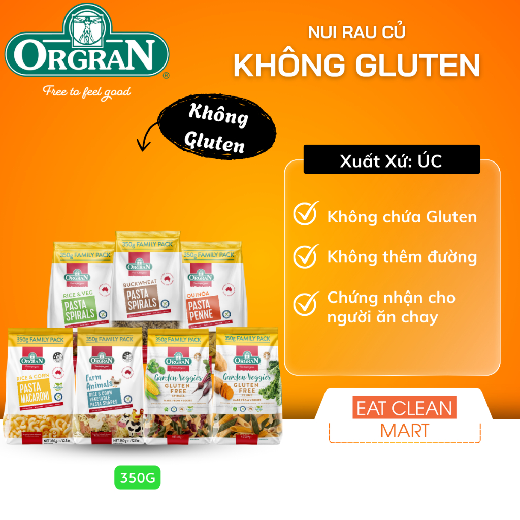 Orgran gluten-free vegan vegetable pasta, 350g pack | Shopee Malaysia