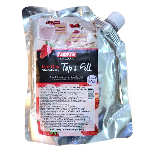 Andros -- TOP & FILL Bag 900g -- Strawberry Jam for Filling and Topping ...