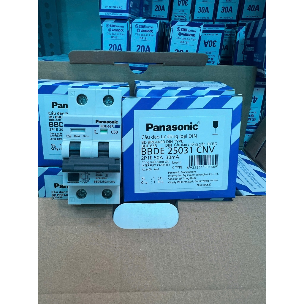 (Panasonic) Anti-shock circuit breaker 2P 2 phase 2 cloves 20A 25A 32A ...