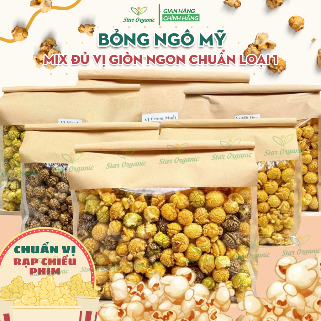 [100GRAM Bag] Delicious Crispy Popcorn of All Flavors Type 1, Super ...
