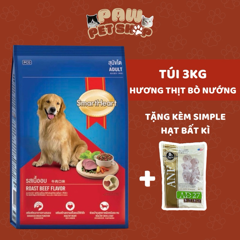 Smartheart granules for large dogs 3kg bag with Simple any seeds ...