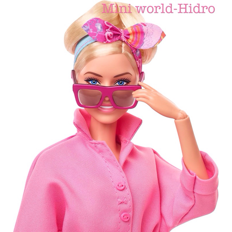 S29 Barbie the Movie Doll - Margot Robbie Pink Power Jumpsuit Doll with ...