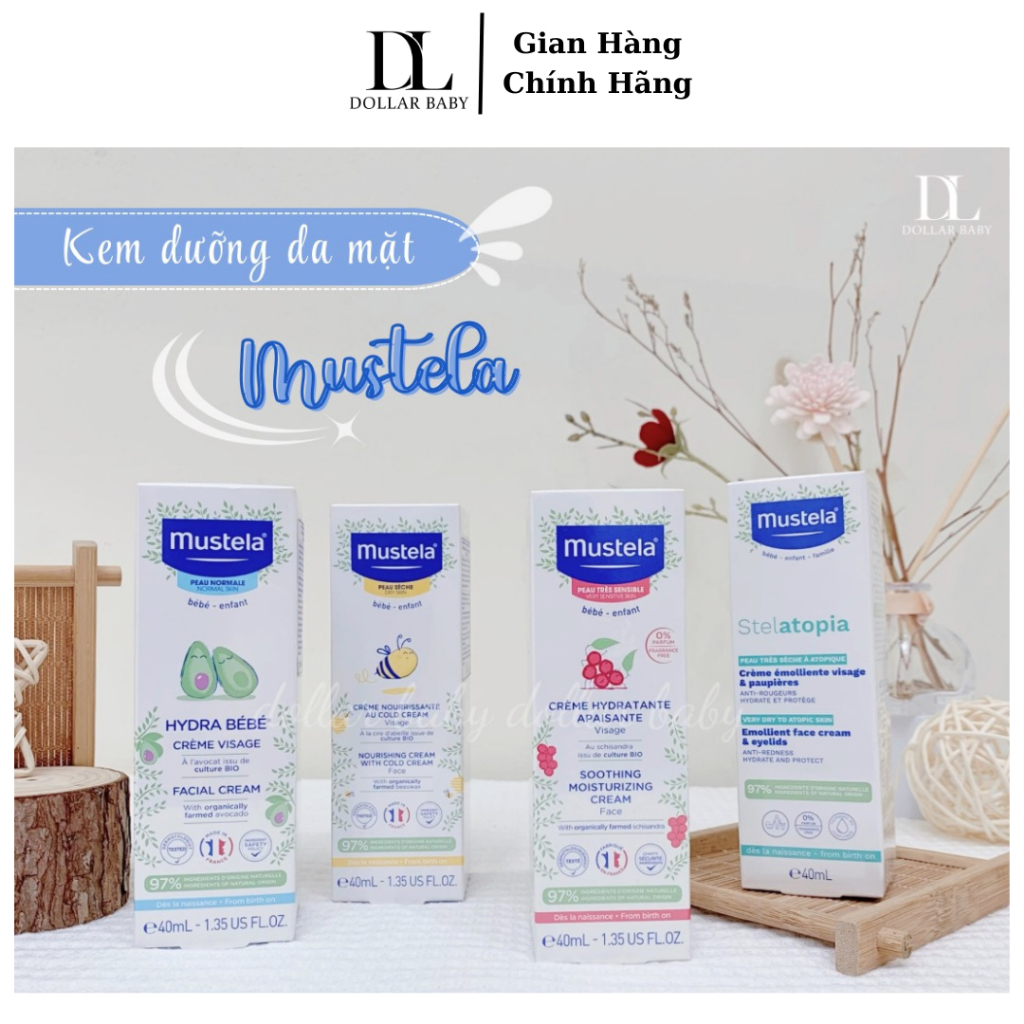 Mustela Facial Cream 40ml - Moisturizing for Normal/Dry/Sensitive ...