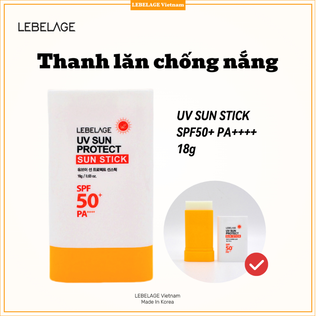 Uv SUN STICK SPF50+ PA++++ sunscreen roller LEBELAGE 18g | Shopee Malaysia