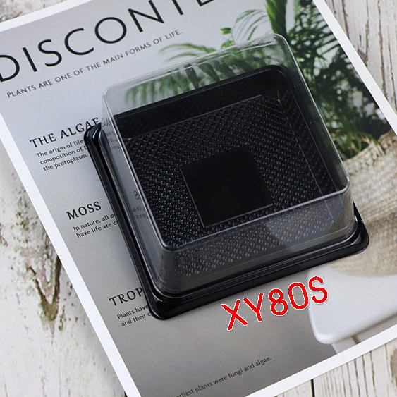 Xy80s plastic box with black base and clear lid for moon cakes 125g ...