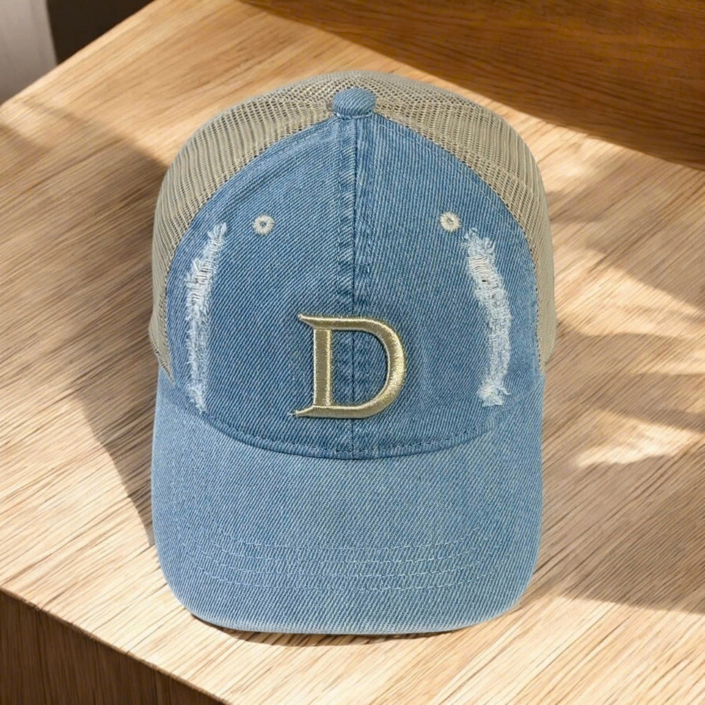 (VNXK Goods) Hats, baseball caps embroidered with the letter D ...