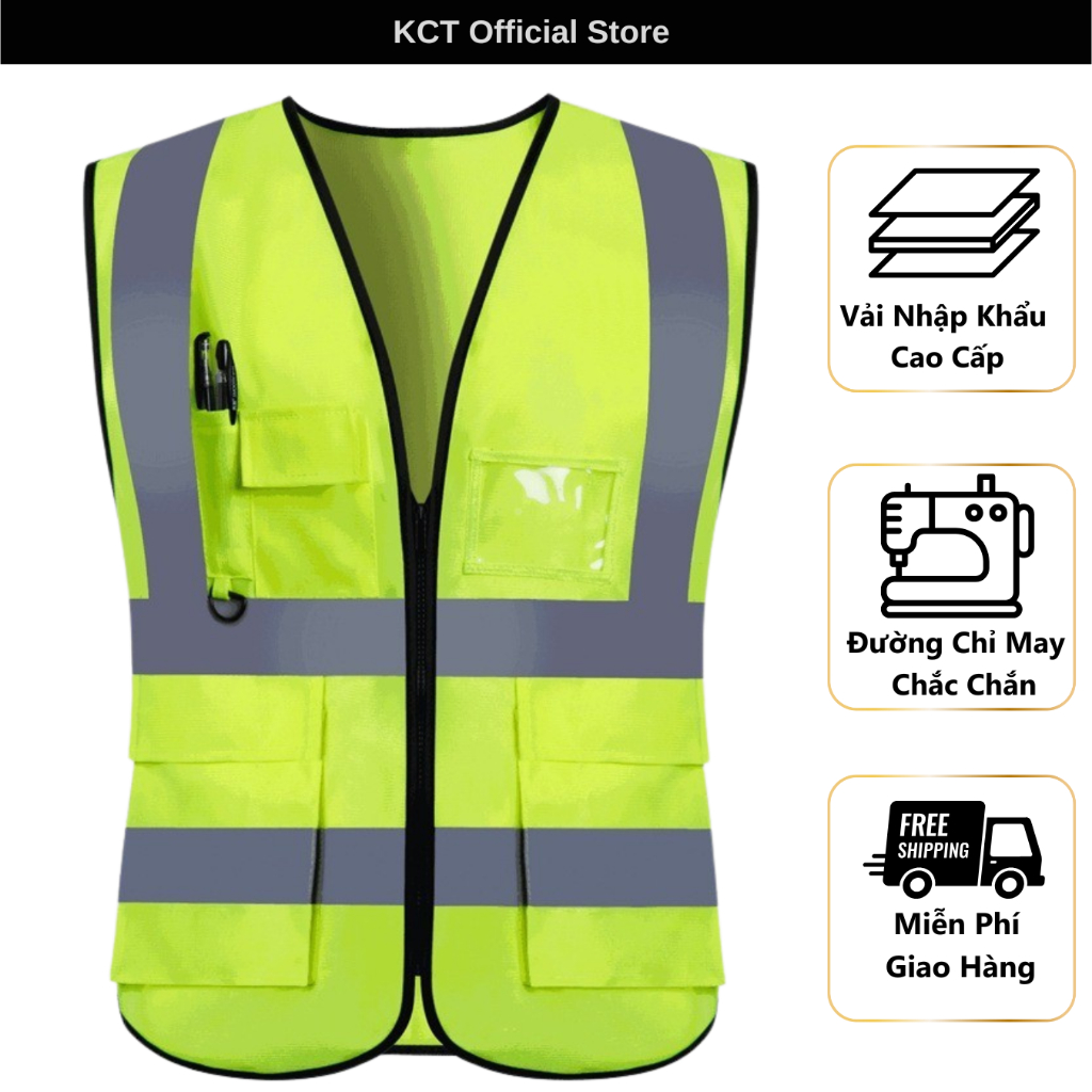 Reflective Waistcoat Night Walking Traffic Safety Clothing Construction ...