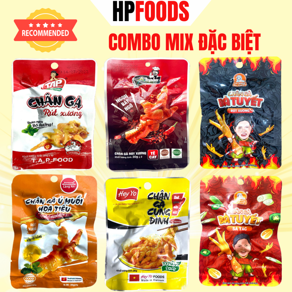 Combo MIX 10 Packs of Special Delicious Boneless Chicken Feet Alishan ...