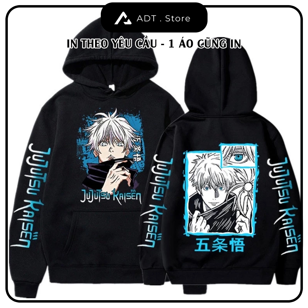 Hoodie with Jujutsu Kaisen Gojo Satoru - Hunter X Hunter Killua Zoldyck - valhalla team walhalla ...