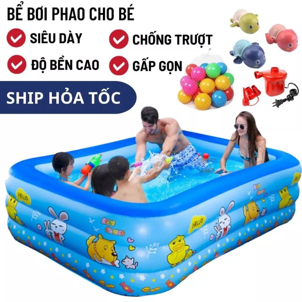 KAW 3-tier float pool, cartoon pattern swimming pool for children ...