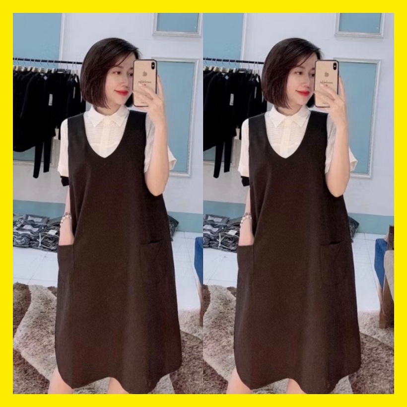 Thick black cross-cut office bib (No shirt) | Shopee Malaysia
