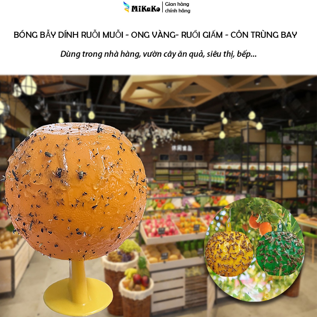 Sticky Trap Balls for Flies, Mosquitoes, Yellow Bees, Vinegar Flies and ...