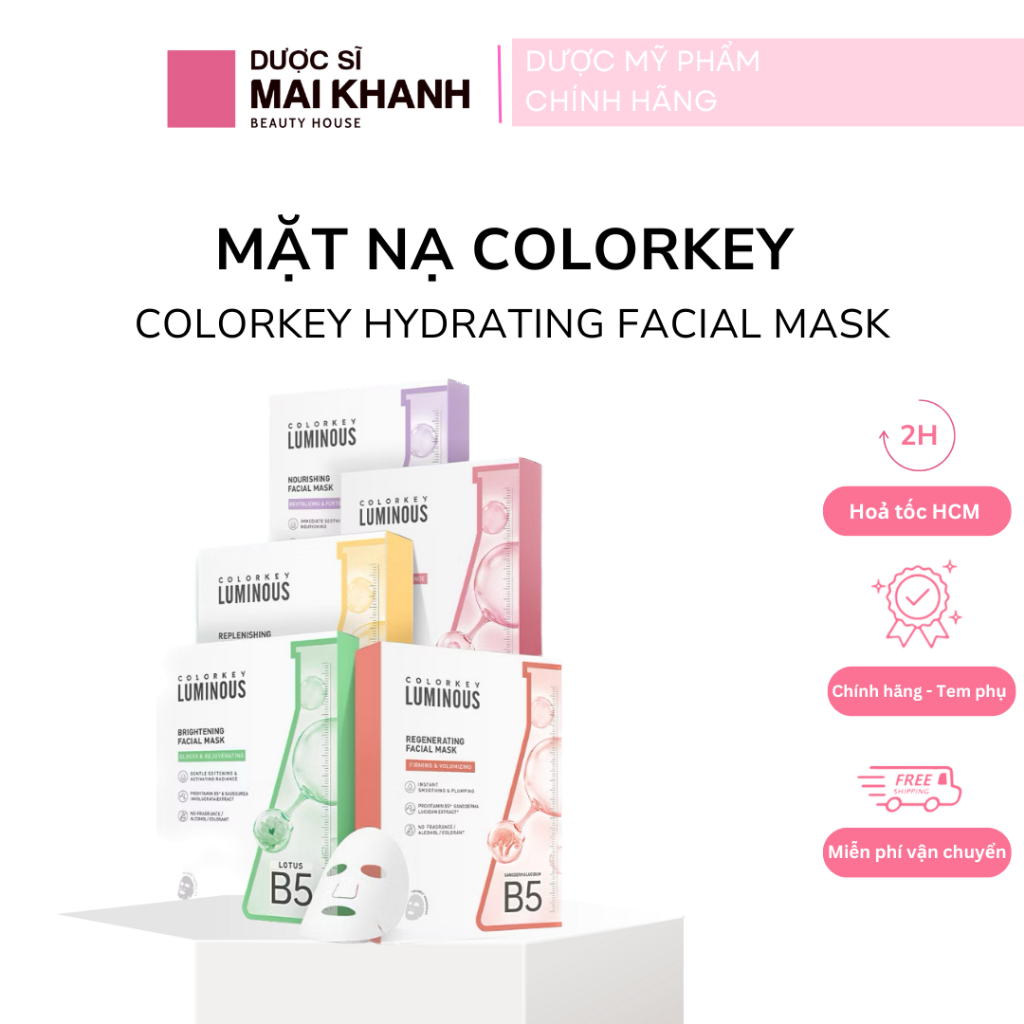 Colorkey Luminous Vitamin B5 Mask Supports Brightening, Soothing ...