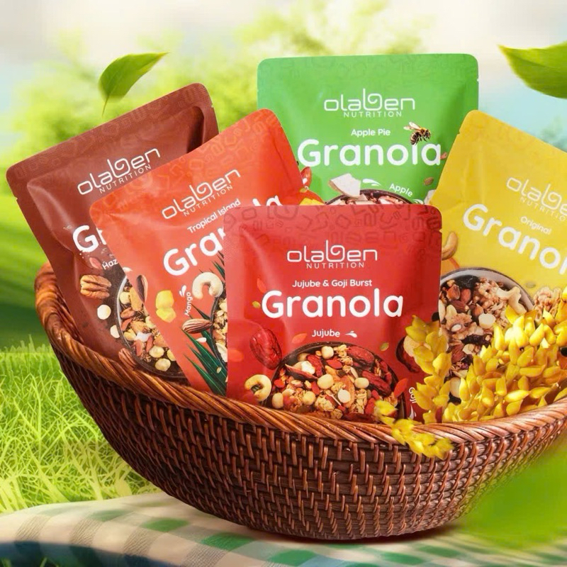 Olaben Nutrition Granola Small Bag 50g (Box of 10 Packets) - Mix 5 ...