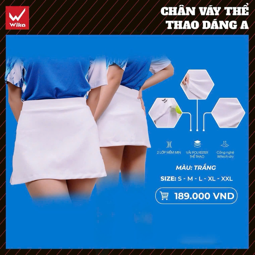 Genuine high-quality Wika A-line sports pants skirt for practicing and ...