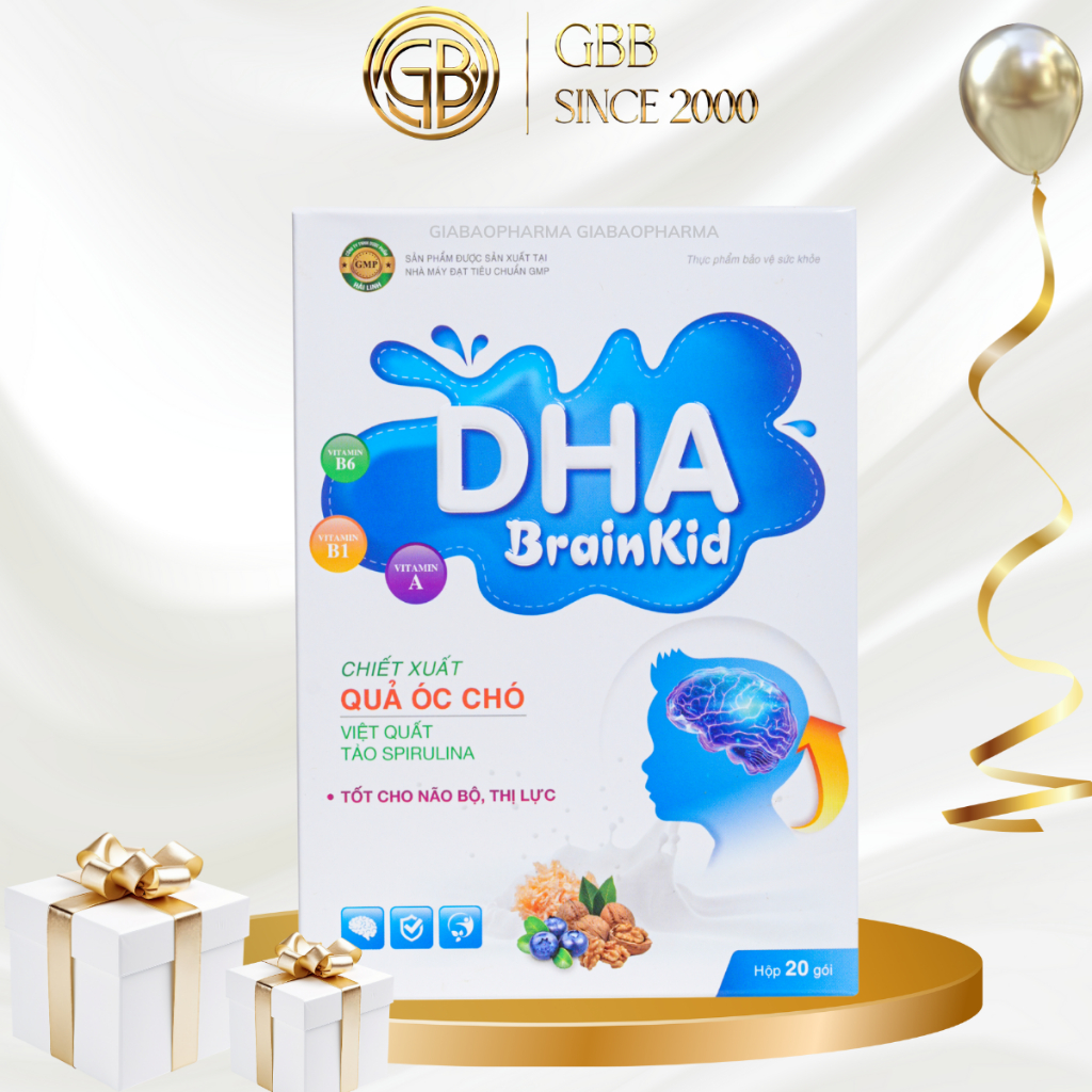 Dha Brain Kid Brain supplement for babies helps increase vision and intelligence Brain (1 box/20 ...