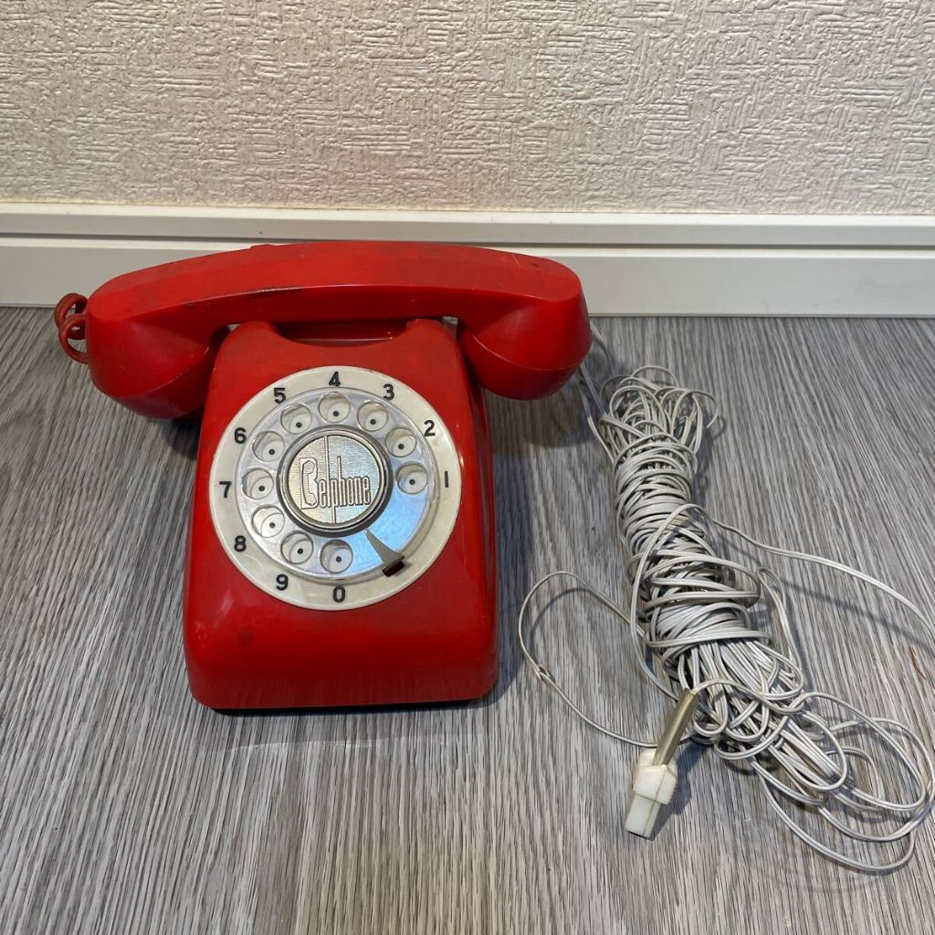 Very rare old red dial phone made in Japan | Shopee Malaysia