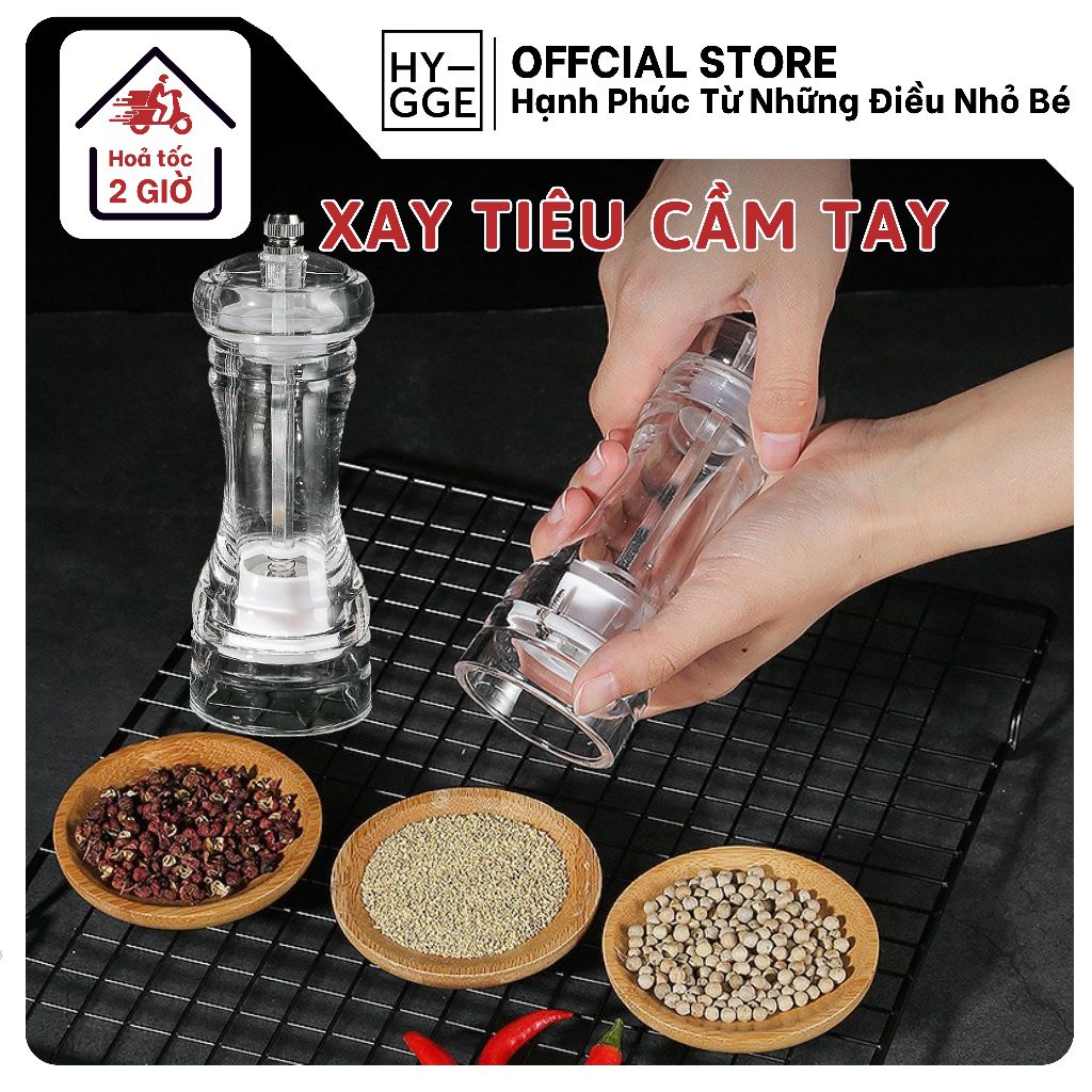 Handheld Pepper Grinder Adjustable Fineness with Anti-Corrosion Ceramic ...