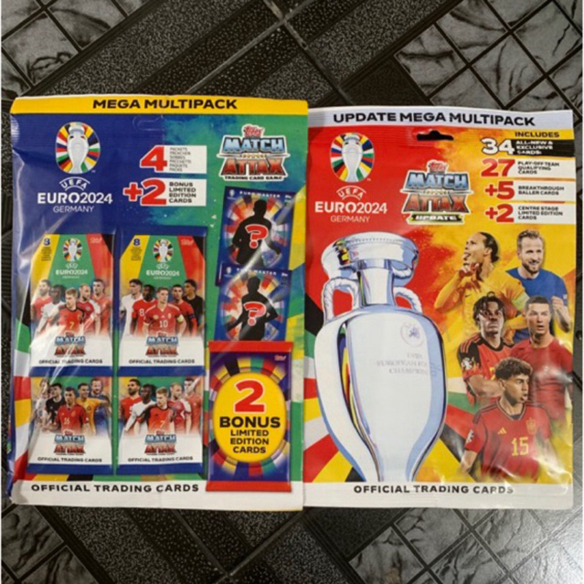 MEGA MULTIPACK EURO 2024 PLAYER CARD PACK (34 Cards) | Shopee Malaysia