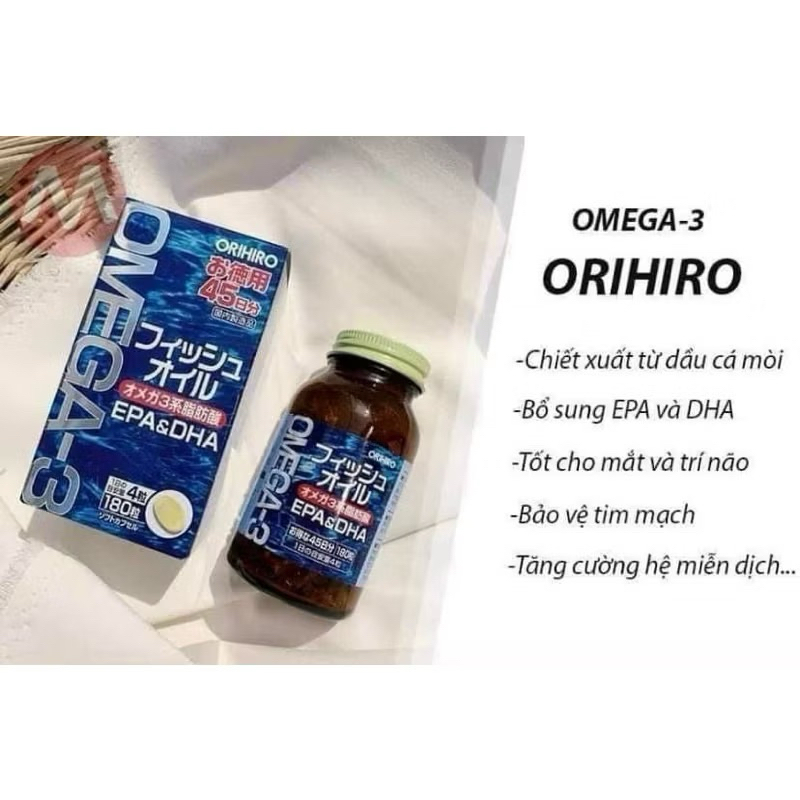 Omega3 ORIHIRO FISH OIL 180 CAPSULES JAPAN (Portable directly from ...