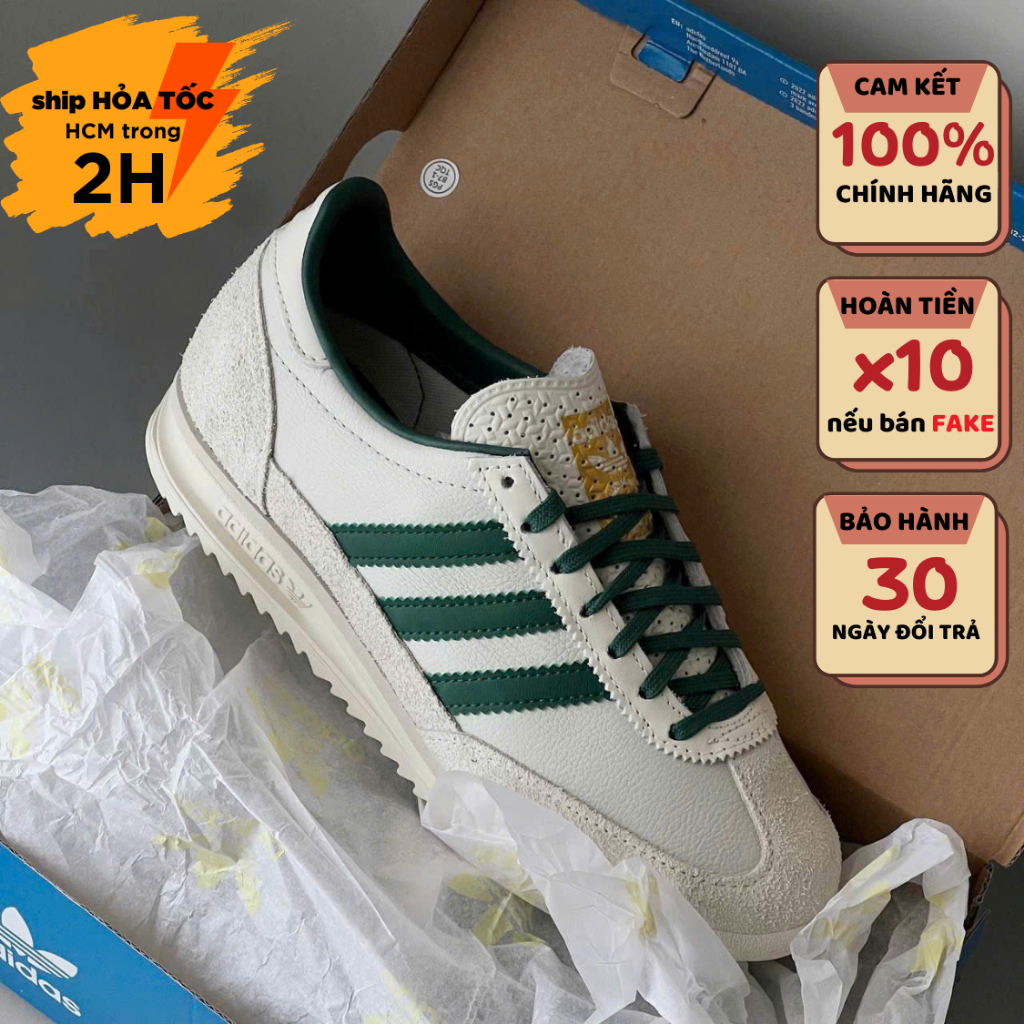 [GENUINE] Adidas SL 72 OG Off White Collegiate Green IF1940 Sneakers ...