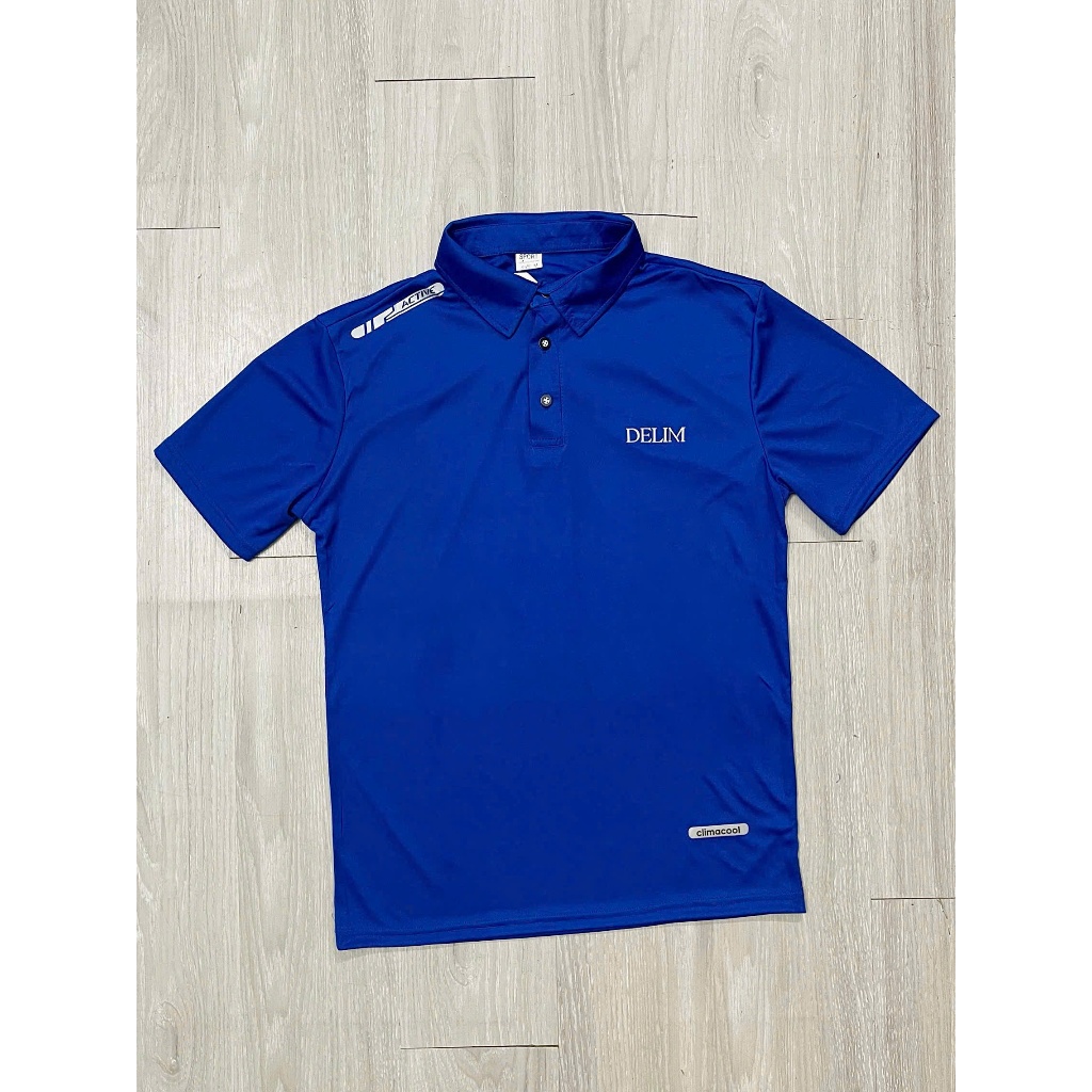 [Real photo] DELIM plain 2c men's turn-down collar sports shirt - men's ...