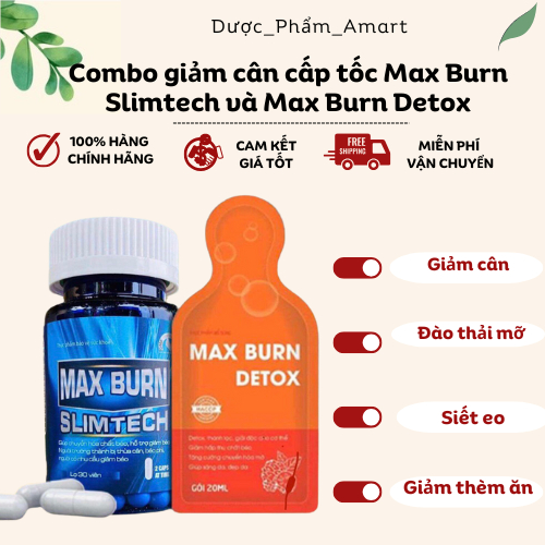Max Burn Slimtech and Max Burn Detox rapid weight loss Combo, reduce ...