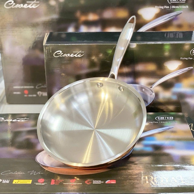 Ciwete series Royal Knight stainless steel pan cast in one piece size ...